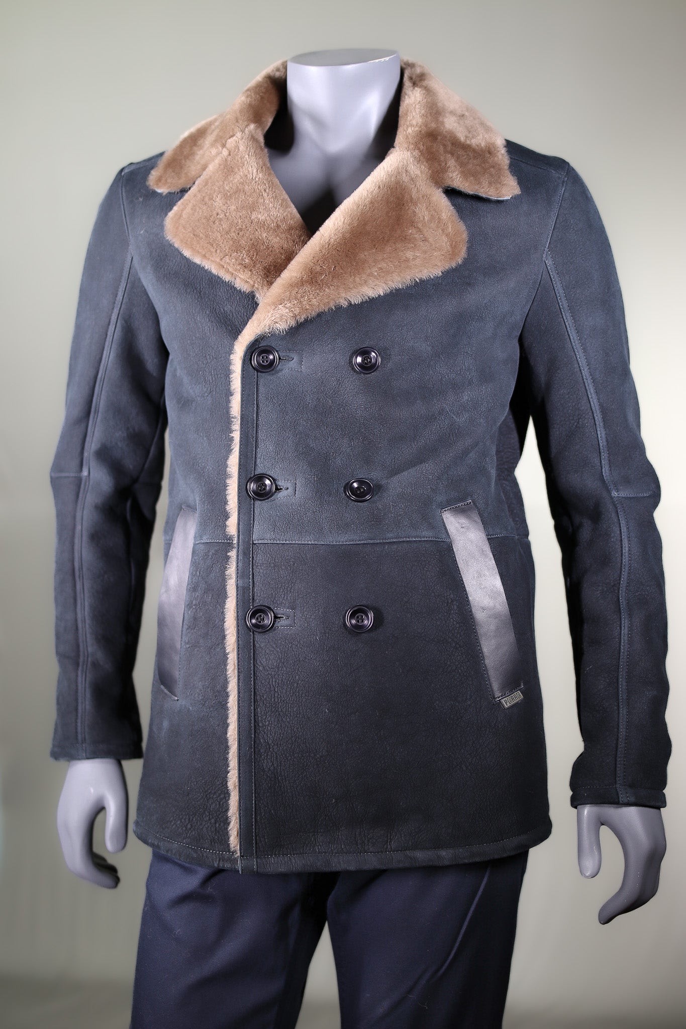 Merino Shearling Peacoat – Alaska Fur Gallery, Inc.