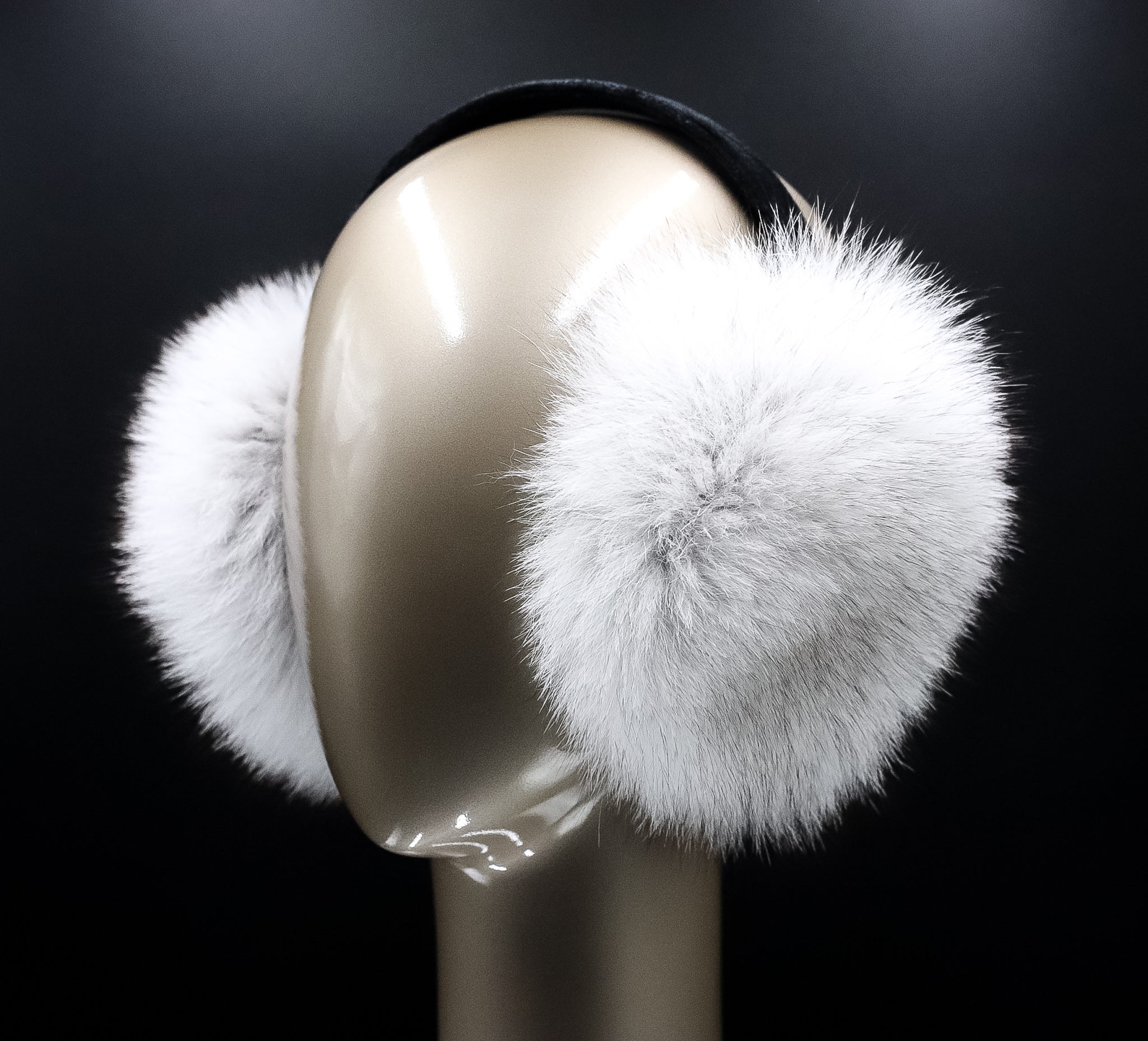 Natural Norwegian Blue Fox Ear Muffs – Alaska Fur Gallery, Inc.