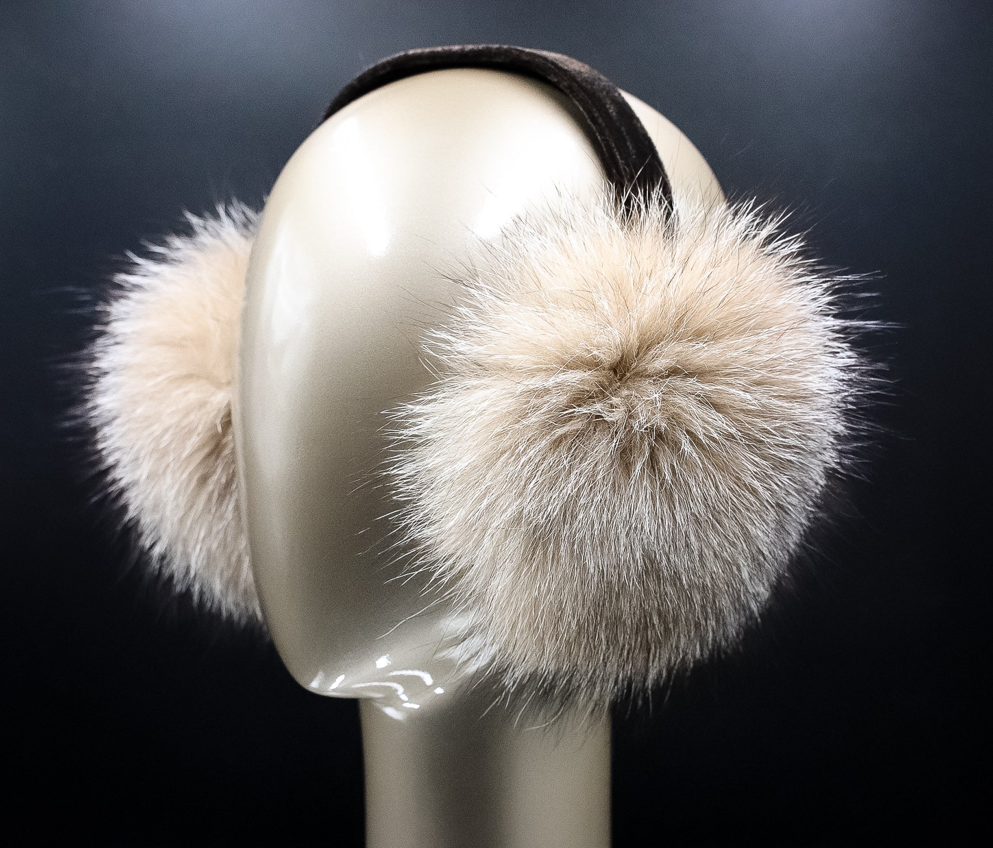 Crystal Fox Ear Muffs – Alaska Fur Gallery, Inc.