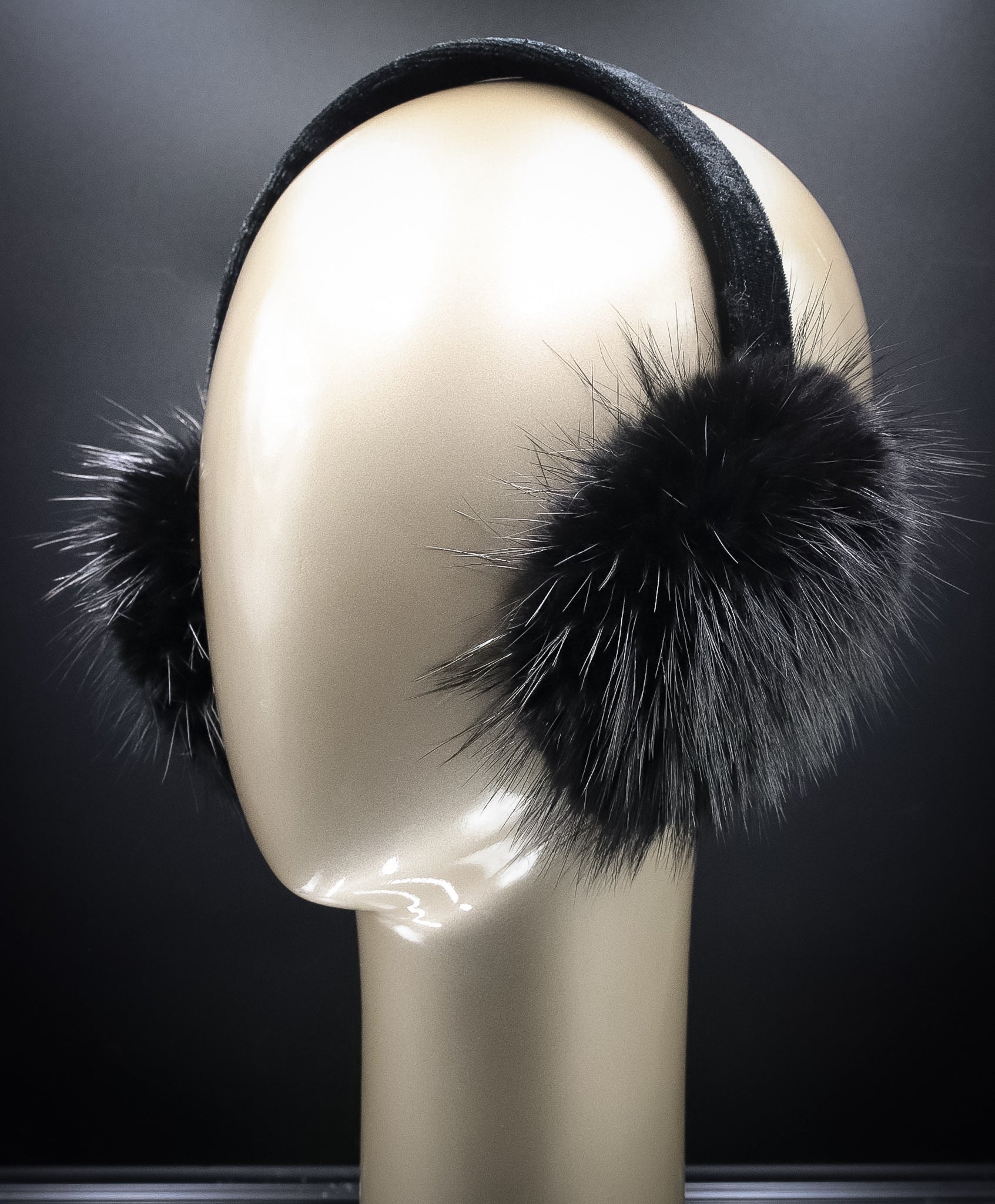 Black Long Hair Beaver Ear Muffs – Alaska Fur Gallery, Inc.