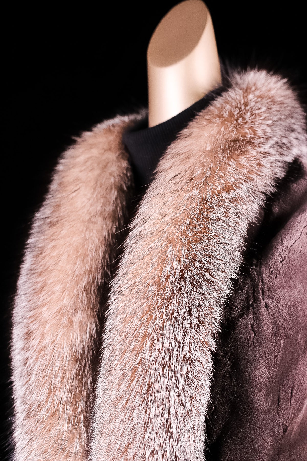 Sheared Beaver Vest with Fox Tuxedo – Alaska Fur Gallery, Inc.